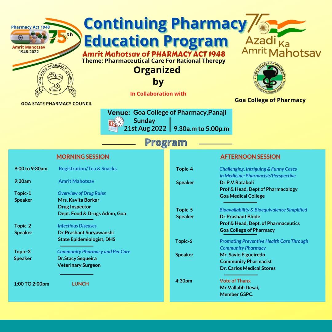 CPE – Goa State Pharmacy Council